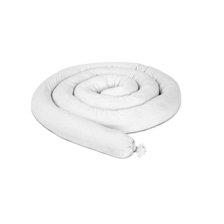 Oil Only Sorbent Sock, 3″ x 96″, Spunbond Sleeve, White, 25 Gallon ...